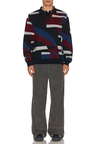 PARRA Vertical Forest Knitted Polo