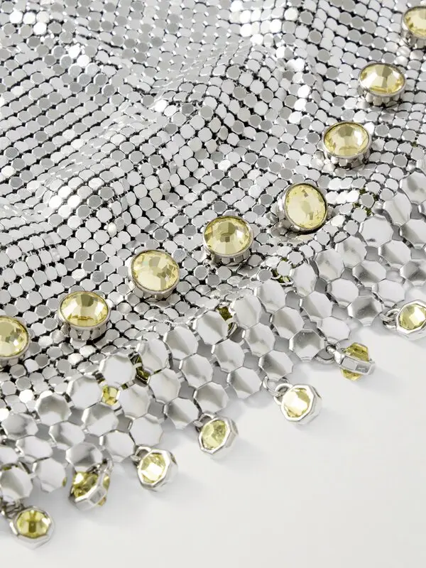 Rabanne Fringed Crystal-embellished Chainmail Hat