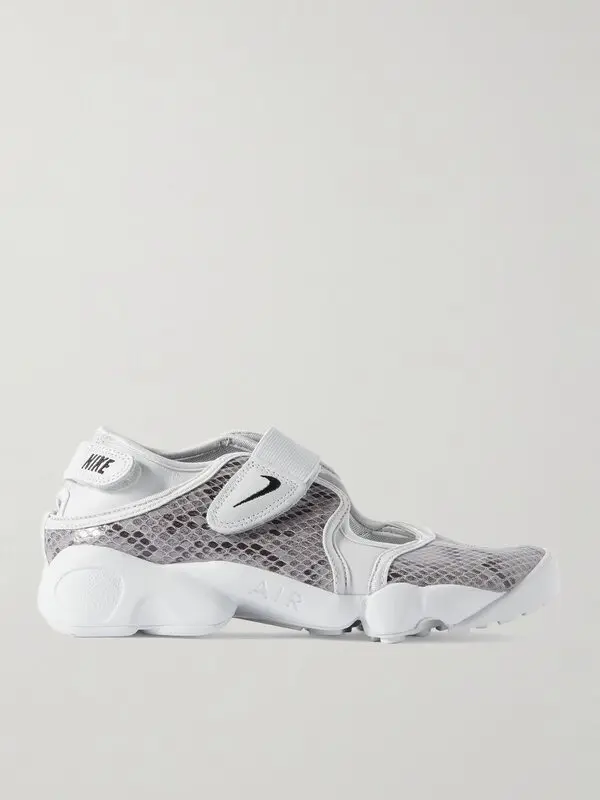 Nike Rift Snake-effect Leather Split-toe Sneakers - Gray