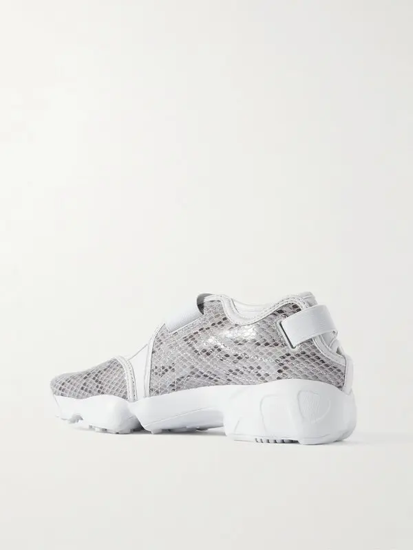 Nike Rift Snake-effect Leather Split-toe Sneakers - Gray