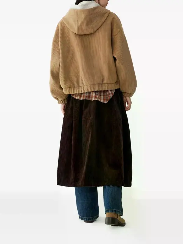 STUDIO TOMBOY Corduroy Hooded Jacket - Neutrals
