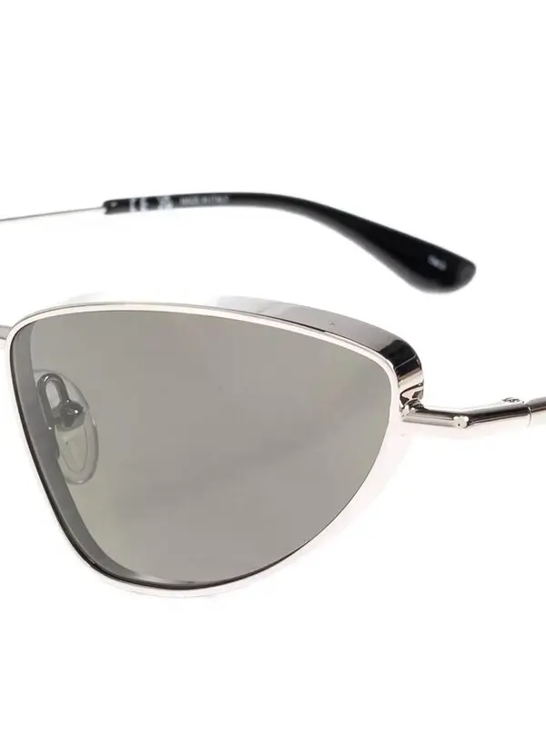 Alexander McQueen T-bar Soft Cat-eye Sunglasses - Silver