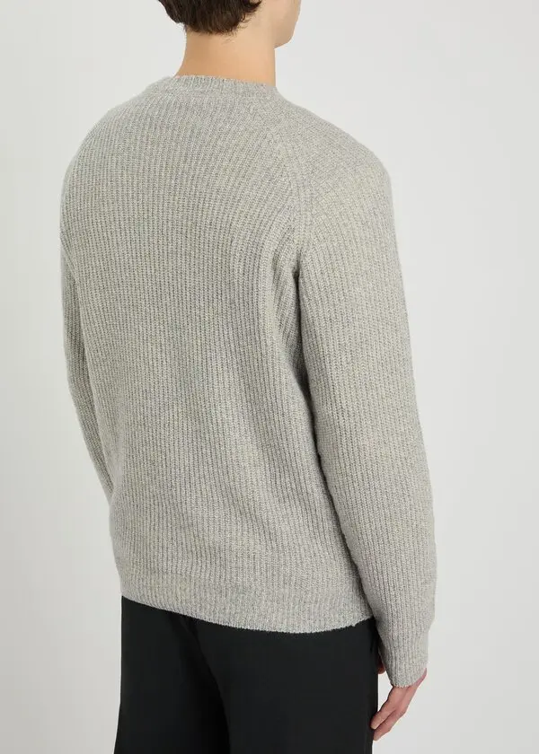 John Smedley Oxnard Cashmere And Wool-blend Jumper - Light Grey