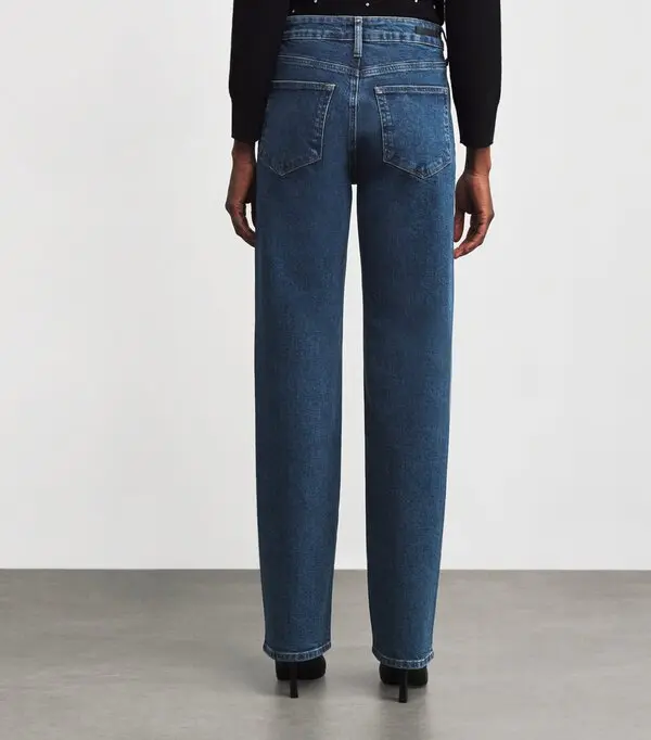 Paige Embellished Stevie High-rise Straight Jeans