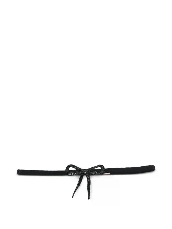 N°21 Embellished Bow Belt - Black