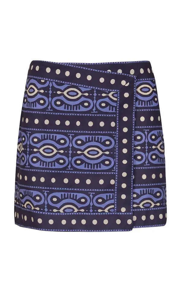 Johanna Ortiz Hunting Roots Mini Skirt - Navy