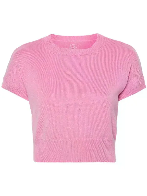 TEDDY CASHMERE Genovas Cropped Cashmere Top - Pink