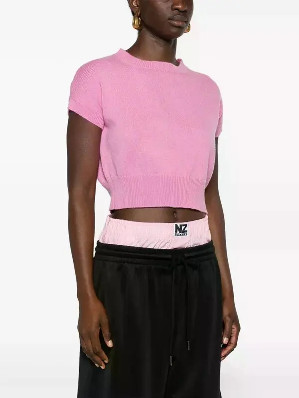 TEDDY CASHMERE Genovas Cropped Cashmere Top - Pink