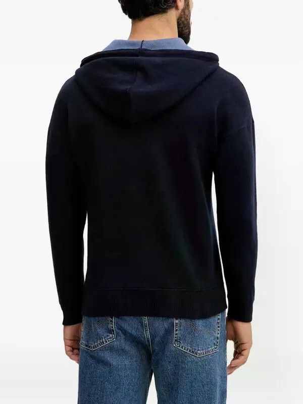 BENETTON Knitted Hoodie - Blue