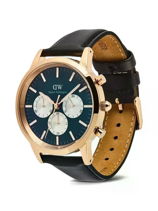 DANIEL WELLINGTON Chronograph Watch With Leather Strap