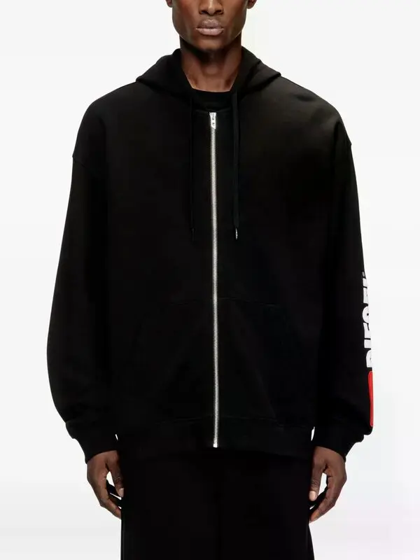 DIESEL® Logo-printed Hoodie - Black
