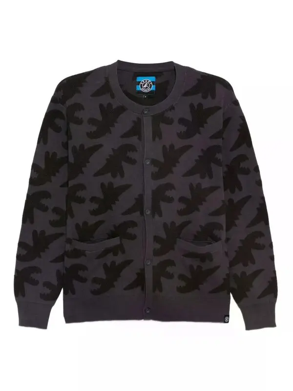 AGNES B. Dino Embroidered Cardigan
