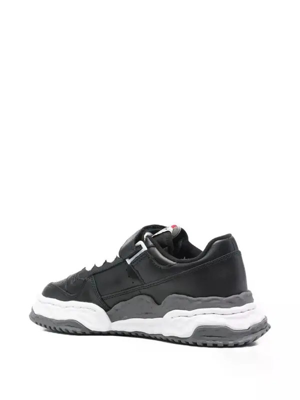 Mihara Yasuhiro Leather Touch-strap Sneakers - Black