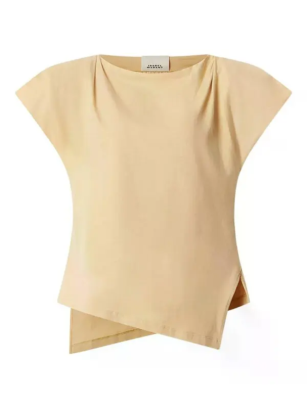 Isabel Marant Étoile Sebani Draped Asymmetric T-shirt - Yellow