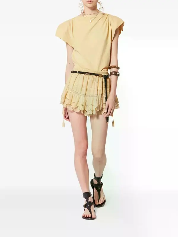 Isabel Marant Étoile Sebani Draped Asymmetric T-shirt - Yellow