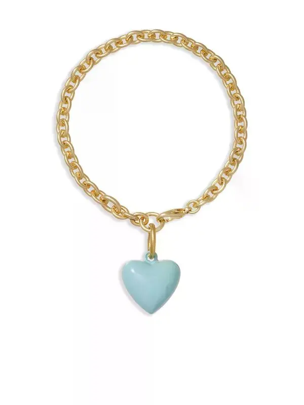 ROXANNE ASSOULIN Mini Puffy Heart-charm Bracelet - Gold
