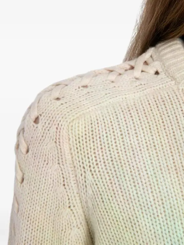Zadig&Voltaire Wool Cashmere Blend Sweater With Tie Detailing - Neutrals