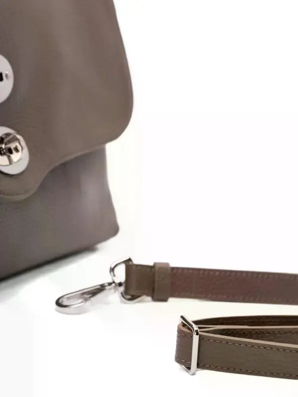 ZANELLATO Postina Studded Turn-lock Tote Bag - Grey