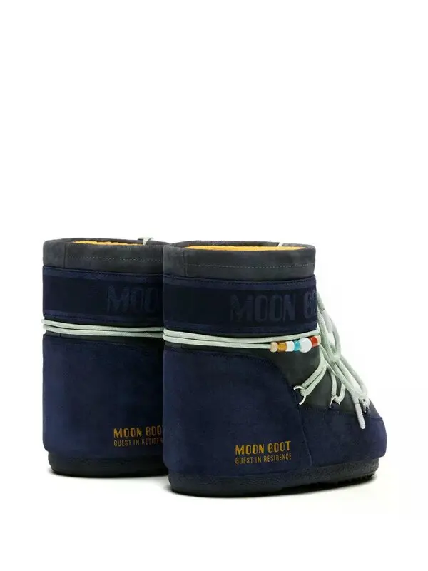 Moon Boot X Guest In Residence Icon Beaded Suede Boots - Blue