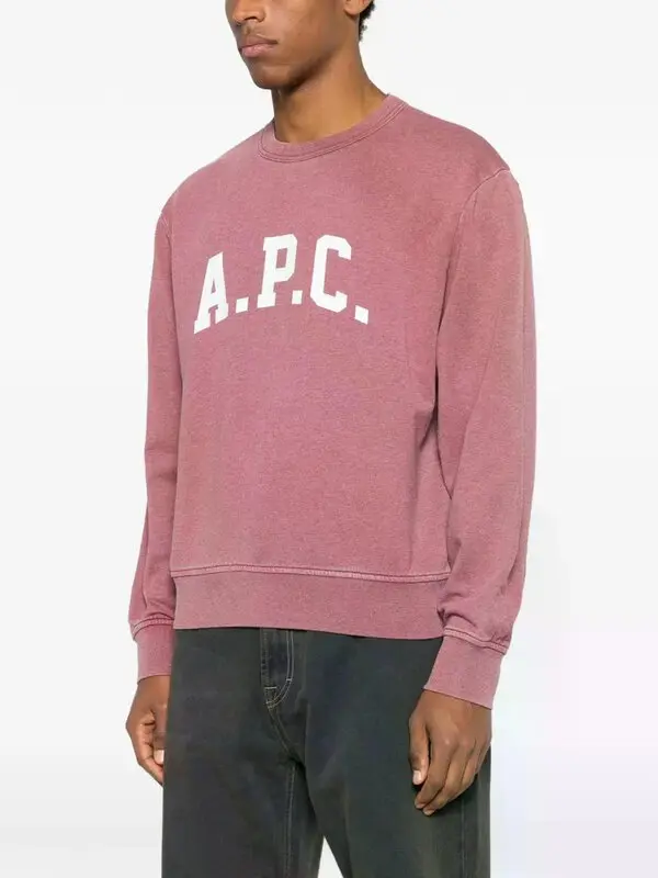 A.p.c. Logo-print Crew-neck Sweater