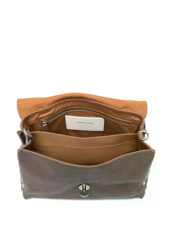 ZANELLATO Postina Studs Turnlock Tote Bag - Grey