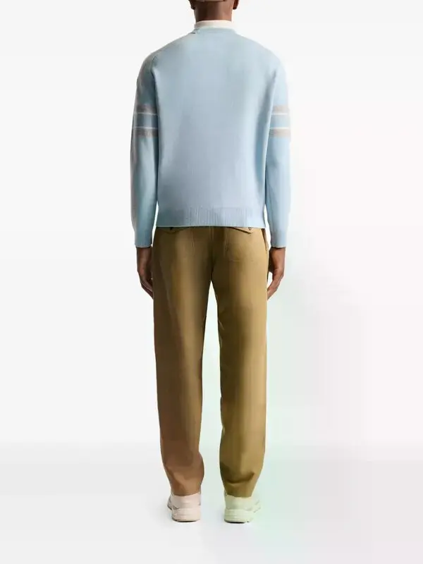 Fusalp Spectavia Contrast-stripe Jacquard Knit Sweater - Blue