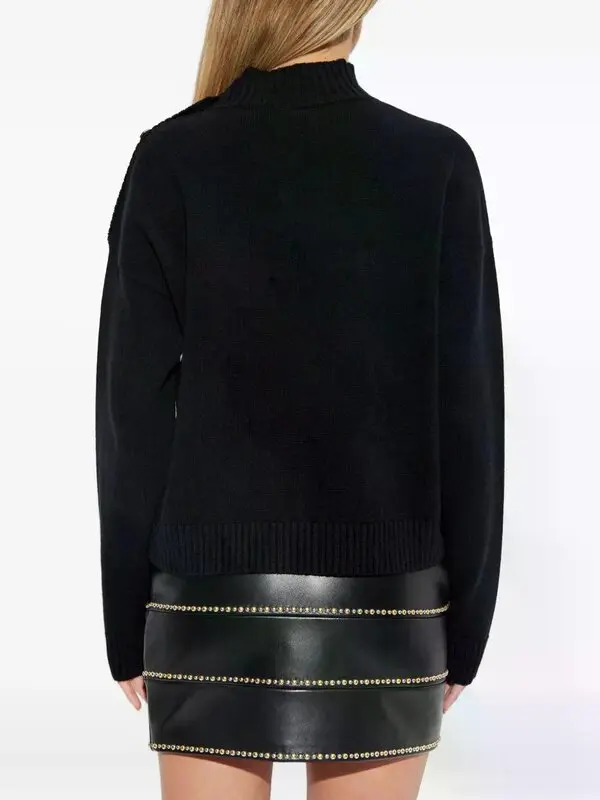 Versace Medusa Button High Neck Sweater