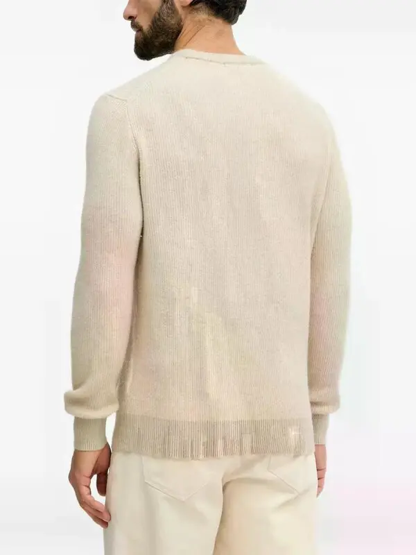 Guess Ribbed Crew Neck Long Sleeve Sweater