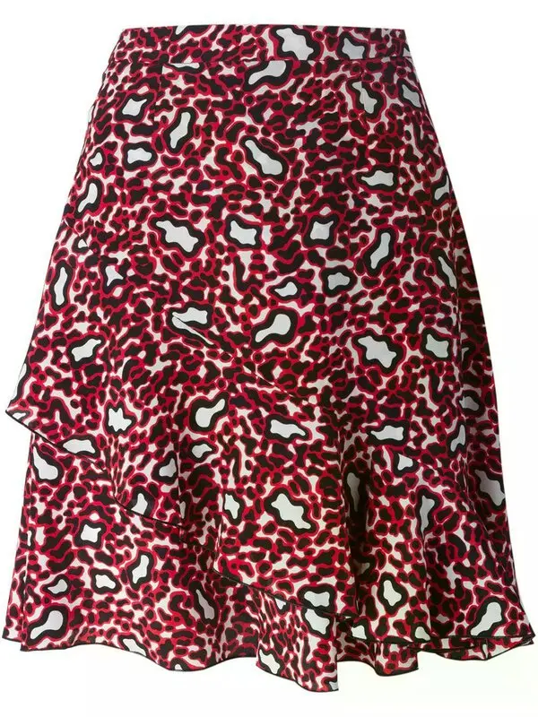 Stella McCartney Leopard-print Silk Mini Skirt - Red