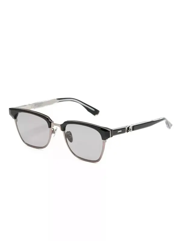 MASTERMIND WORLD Skull Plaque Square Frame Sunglasses - Grey