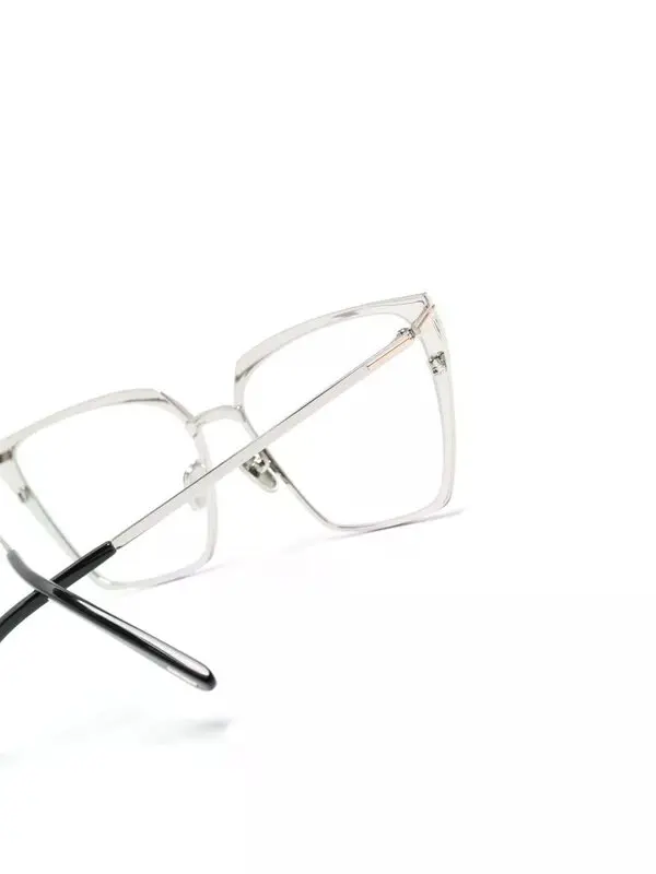 TOM FORD Butterfly Frame Eyeglasses - Silver