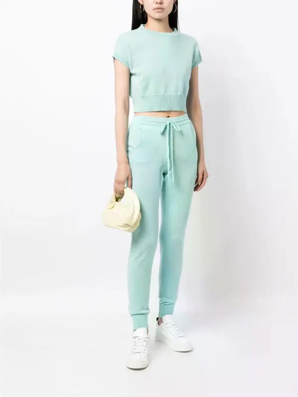 TEDDY CASHMERE Genova Sleeveless Cropped Jumper - Blue