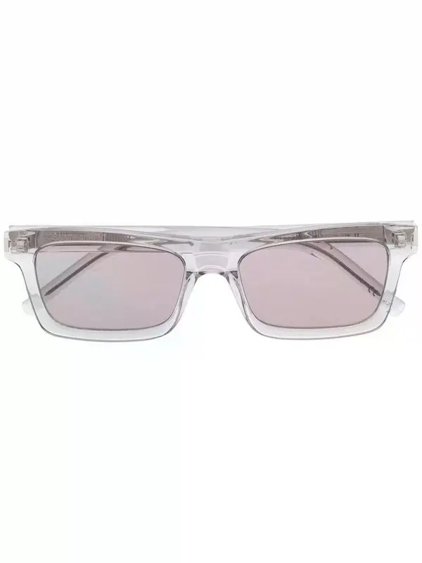 Saint Laurent Rectangular Frame Sunglasses - Silver