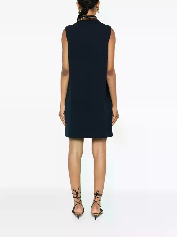 Fendi Sequined-trim Polo Minidress