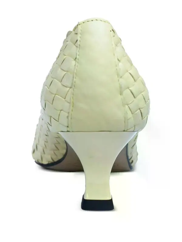 LA ROSE Carol Woven Design Pumps - Neutrals