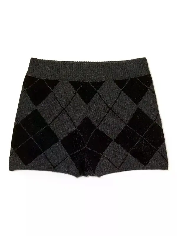 TWINSET Argyle Knit Shorts