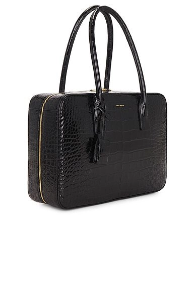 Saint Laurent Slp Bauletto Lizard Bag