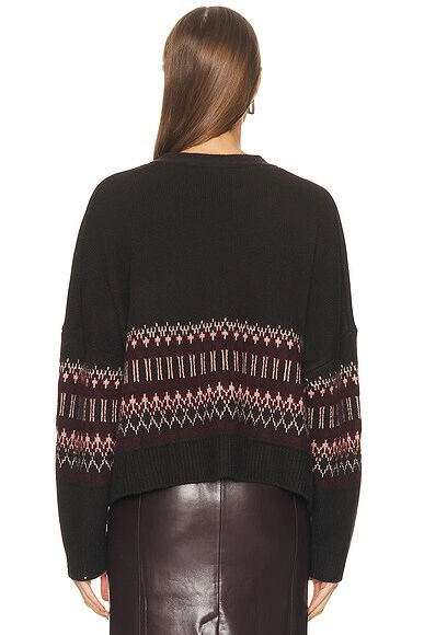 Sablyn Elliot B Boxy Cropped Fairisle Cardigan