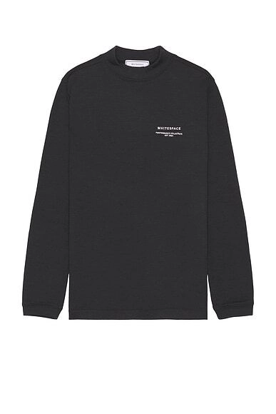 WHITESPACE Merino Mock Neck Baselayer T-shirt - Phantom