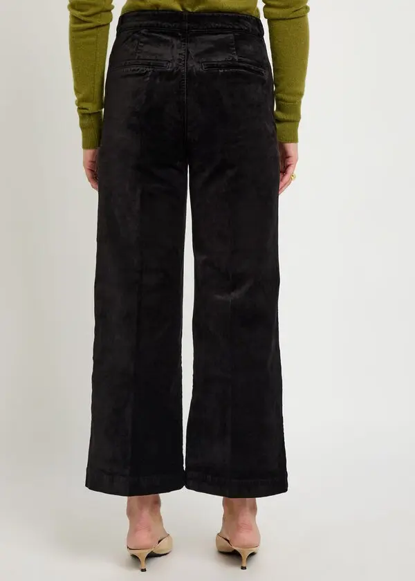 Paige Vanessa Wide-leg Velvet Trousers