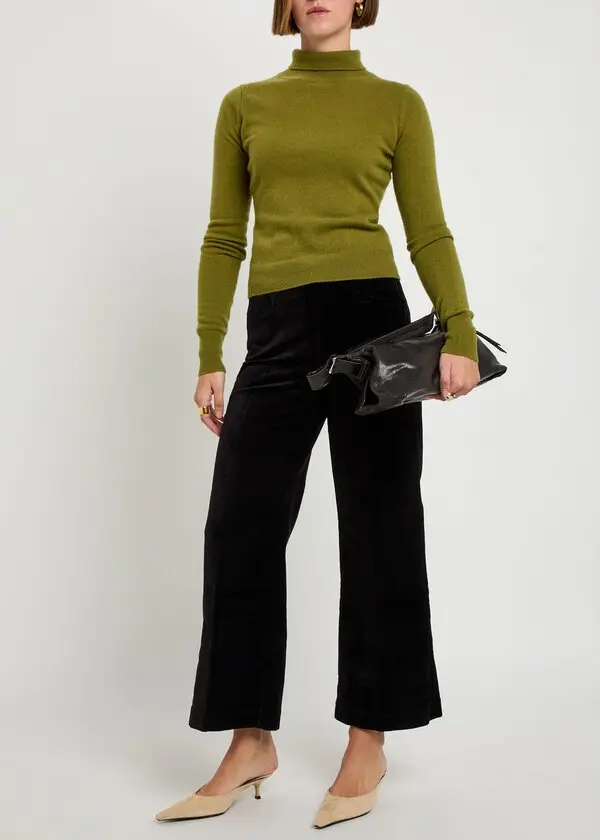 Paige Vanessa Wide-leg Velvet Trousers