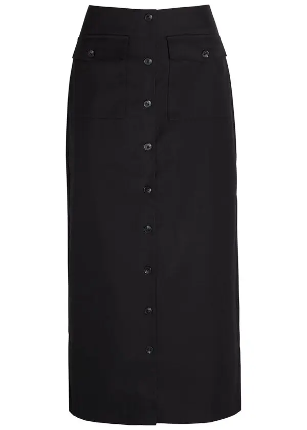 REFORMATION Twill Midi Skirt