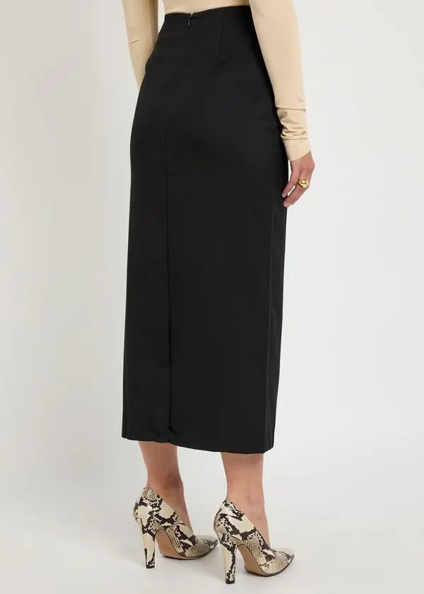 REFORMATION Twill Midi Skirt