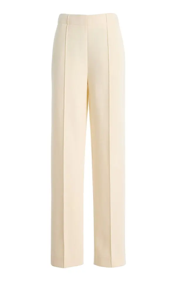 Proenza Schouler Zee Scuba Straight-leg Pants - Ivory