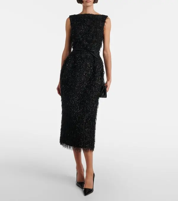 Erdem Lurex® Fil Coupé Midi Dress