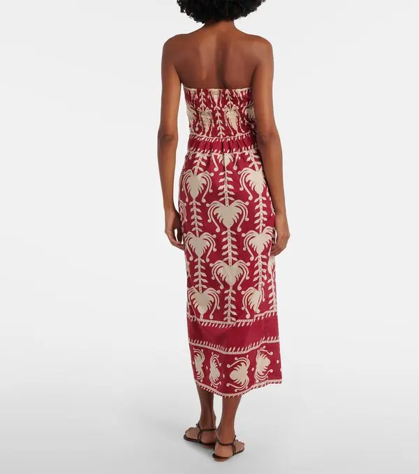 Johanna Ortiz Printed Cotton Wrap Dress