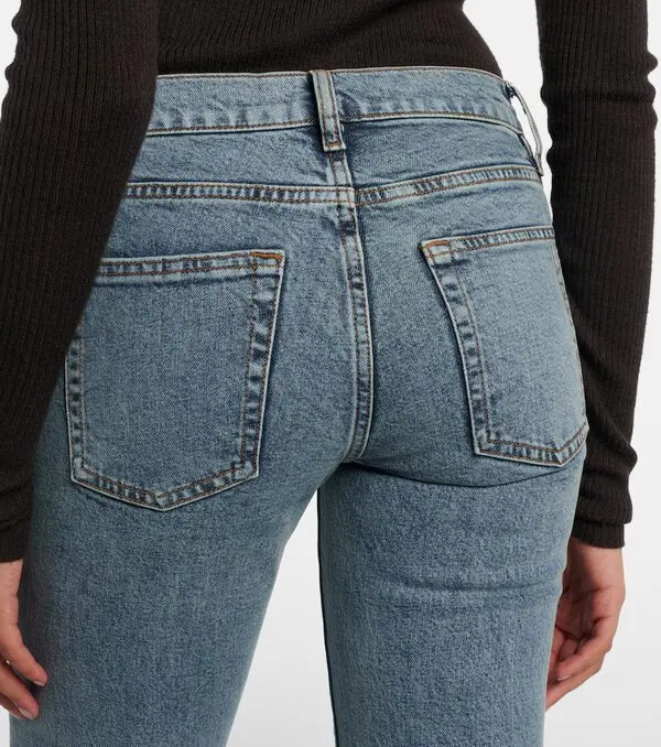 FRAME Le Pixie Low-rise Flared Jeans