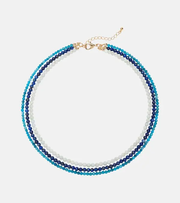 JENNIFER BEHR Beaded Layered Necklace - Blue