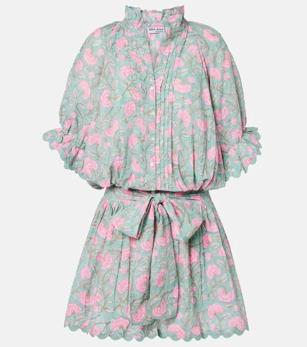 JULIET DUNN Floral Cotton Mini Dress - Multicoloured