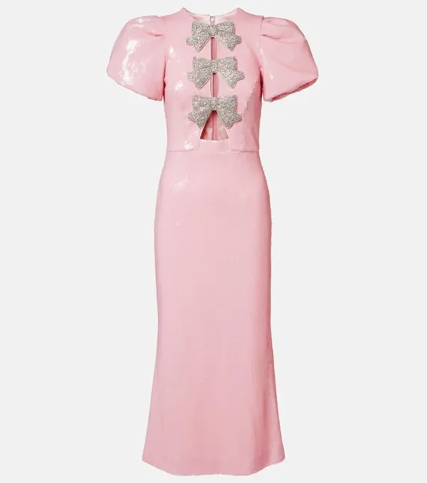 Rebecca Vallance Lydia Cutout Sequined Cocktail Dress - Pink